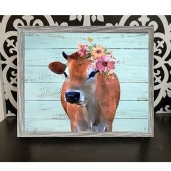 Accents | Framed 8x1 Jersey Cow Rustic Farmhouse Decor Print | Poshmark
